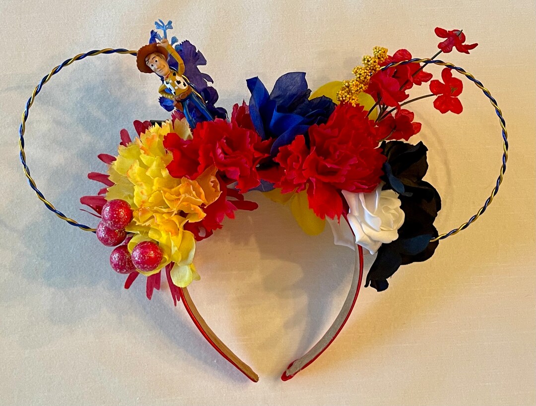 Disney Woody Toy Story Pixar Mickey Ears Minnie Ears Wire Floral Ears ...