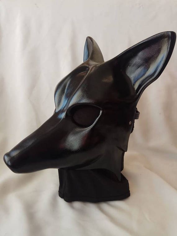 Wolf Black Mask hand Made | Etsy