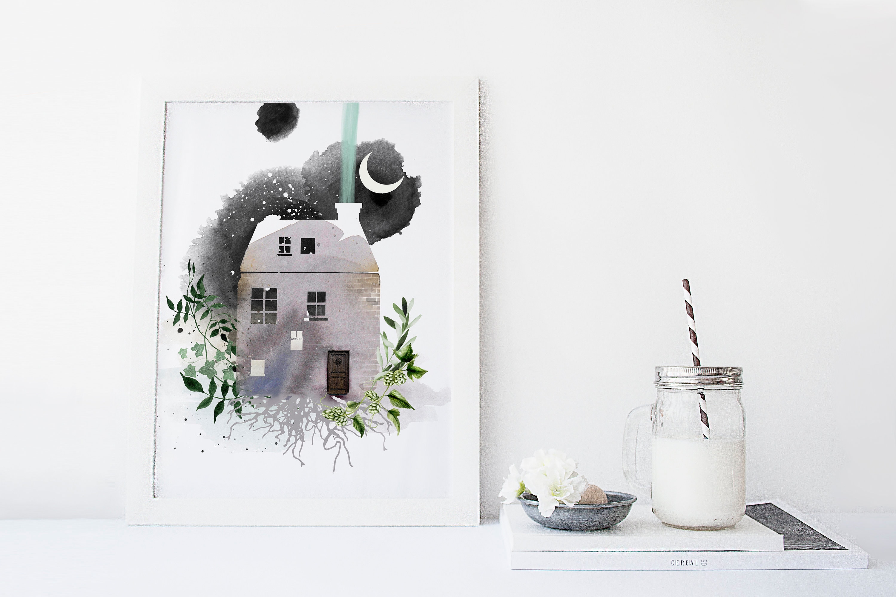 Cute Wall Art Art Prints Poster Watercolor Art Modern - Etsy
