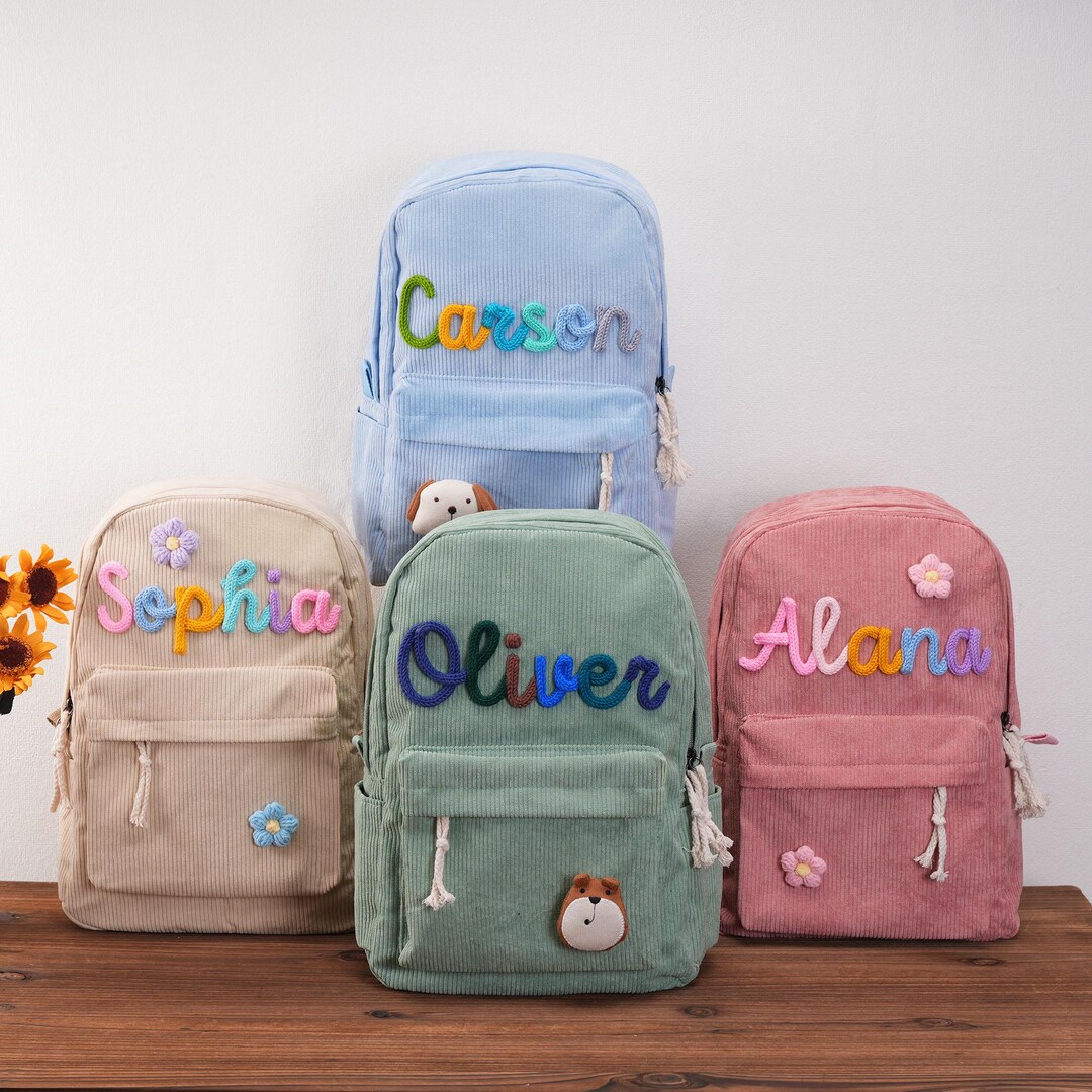 Personalized Toddler Backpack, Custom Toddler Corduroy Backpacks ...