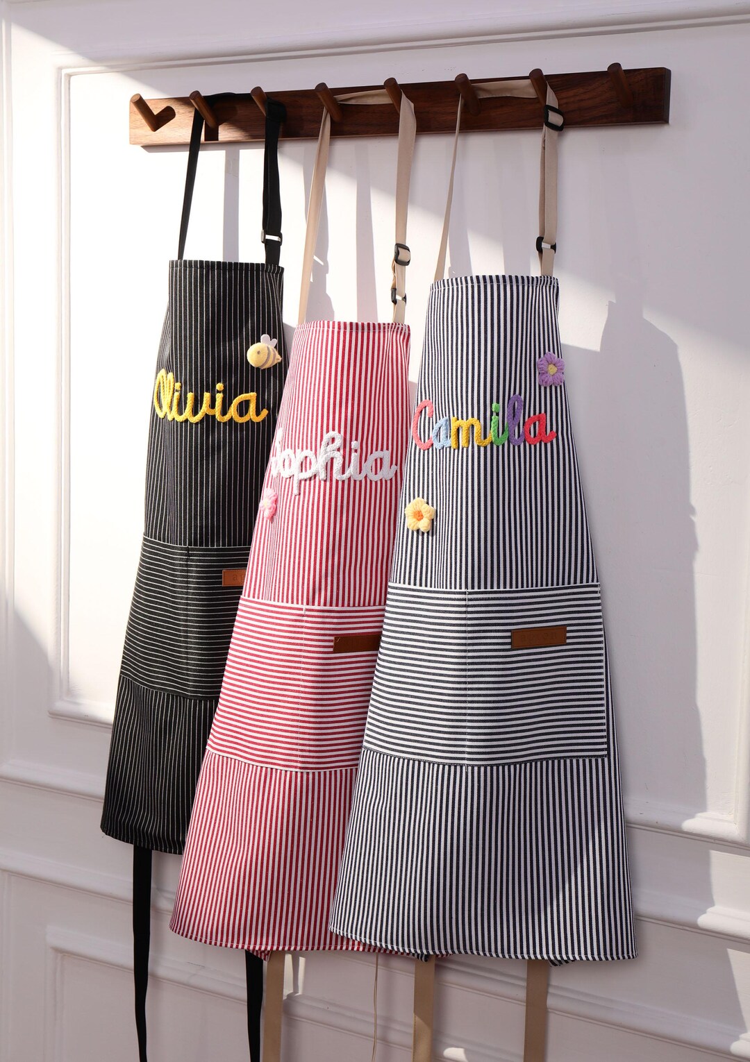 Personalized Apron With Pocket, Custom Name Baking Kitchen Aprons ...