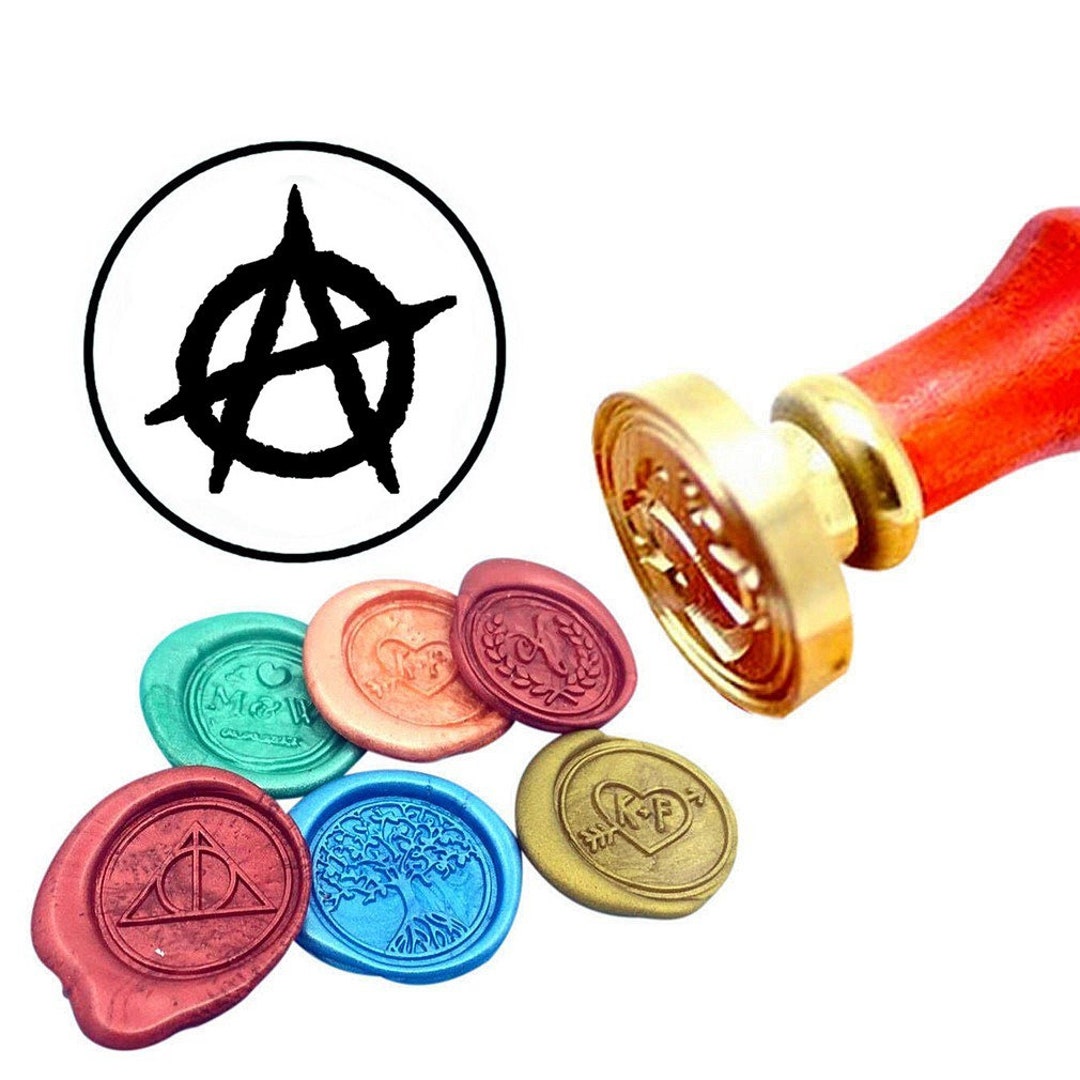 Anarchy Symbol Wax Seal Stamp Anarchism Sign Sealing Wax - Etsy