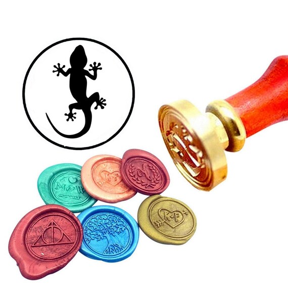 Cute Gecko Wax Seal Stamp Gecko Sealing Wax Stamp Kit Gecko | Etsy