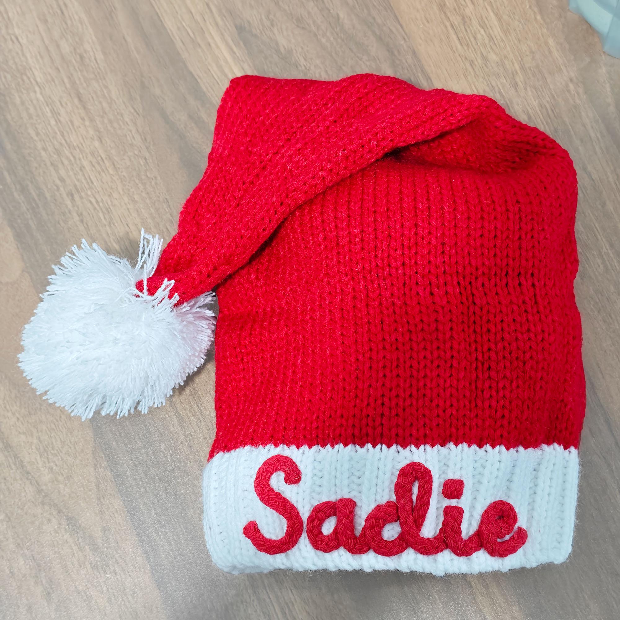 Personalized Santa Hat, Baby Santa Hat, Custom Handmade Hat, Christmas ...