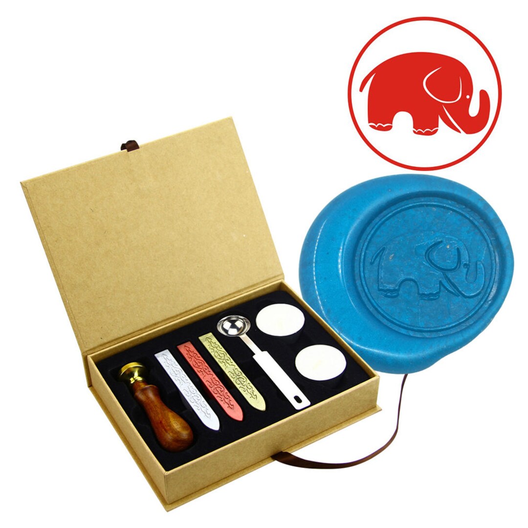 Elephant Wax Seal Stamp Elephant Sealing Wax Stamp Kit Elephant Wax ...
