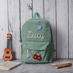 Personalized Kids Backpack, Custom Toddler Corduroy Backpacks Birthday ...