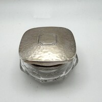 Antique Crystal Jar With Silver Lid - Etsy