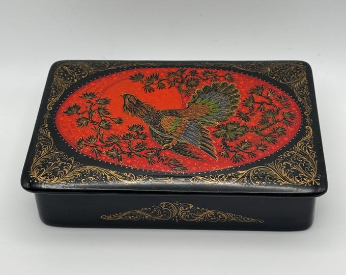 Vintage Russian Lacquer Box - Etsy