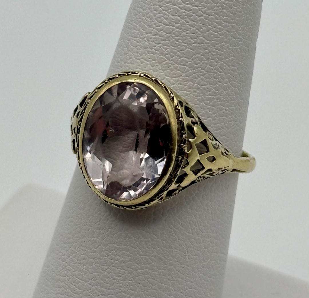 Vintage 14k Solid Gold Iolite Ring HW Maker - Etsy