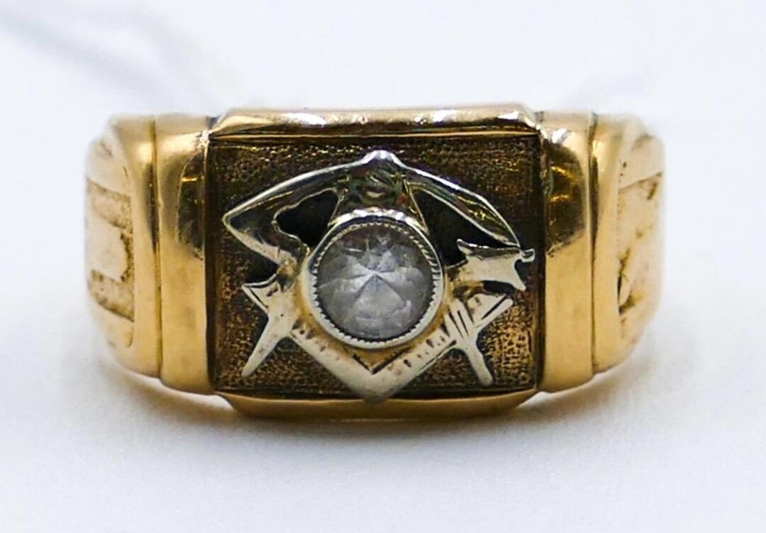 Vintage Masonic 18k 10k Gold Masonic Ring - Etsy