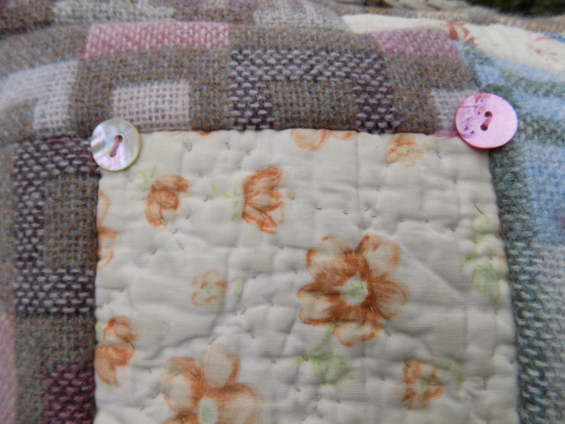 A Country Cottage Style Unique Hand Made Cushion Created From of a ...