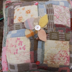 A Country Cottage Style Unique Hand Made Cushion Created From of a ...