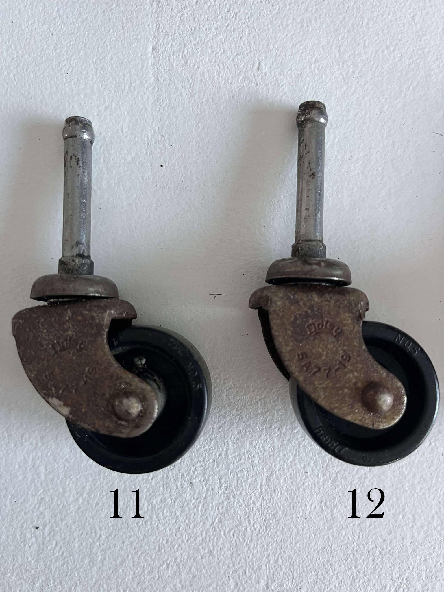 Antique Vintage Metal Wood Caster Wheels Furniture Industrial - Etsy