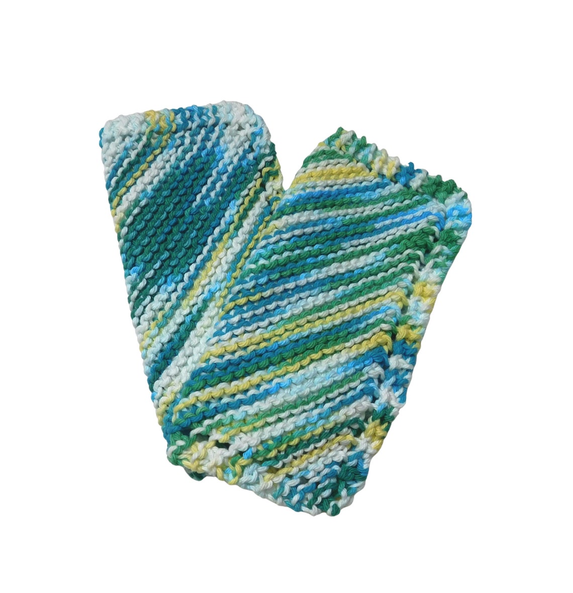 Knitted Dishcloth Washcloth Washrag Dishrag Cotton Set in | Etsy