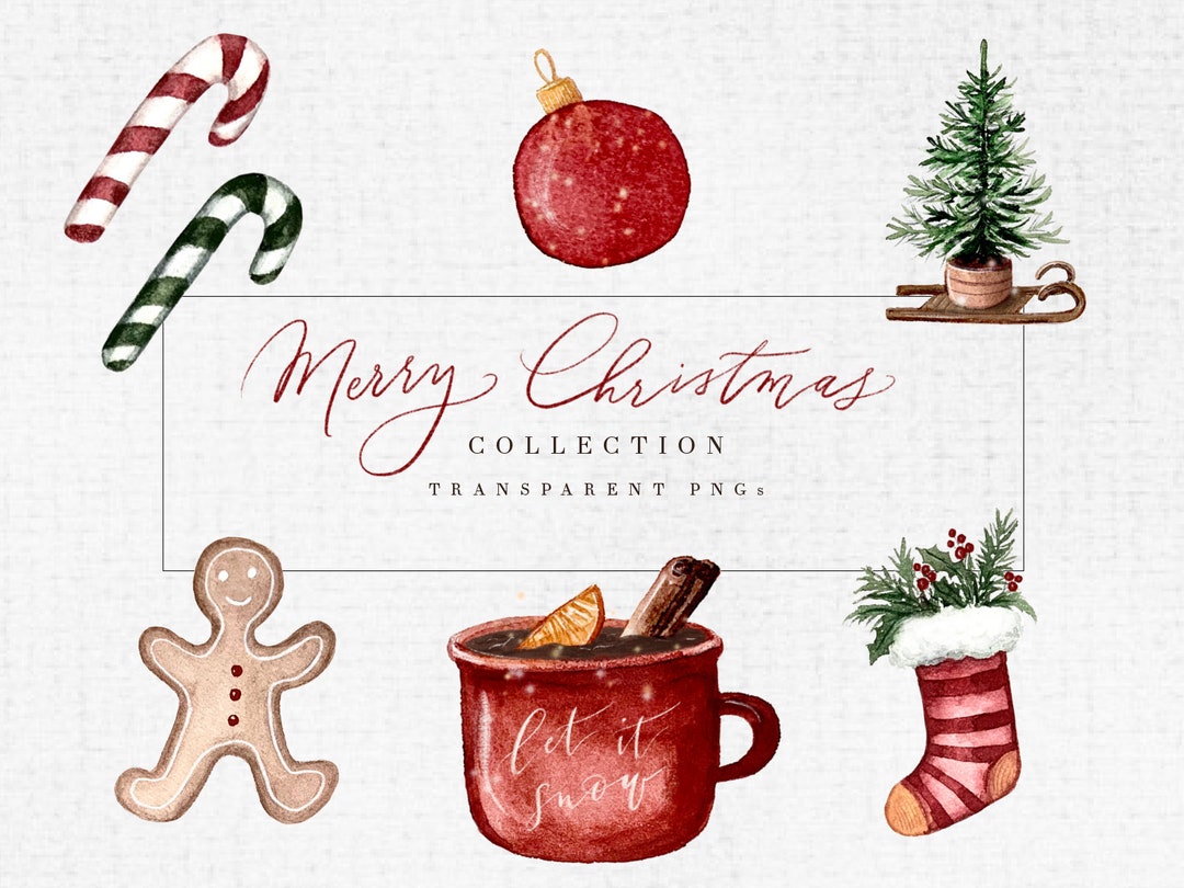 Christmas Holiday Watercolor Clipart Christmas Tree Free Commercial ...