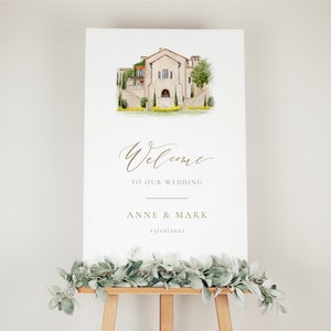 Wedding Welcome Sign | Welcome Wedding Sign With Venue | Large Wedding ...