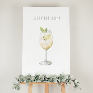 Hugo Spritz Watercolor Illustration | Elderflower Spritz Cocktail ...