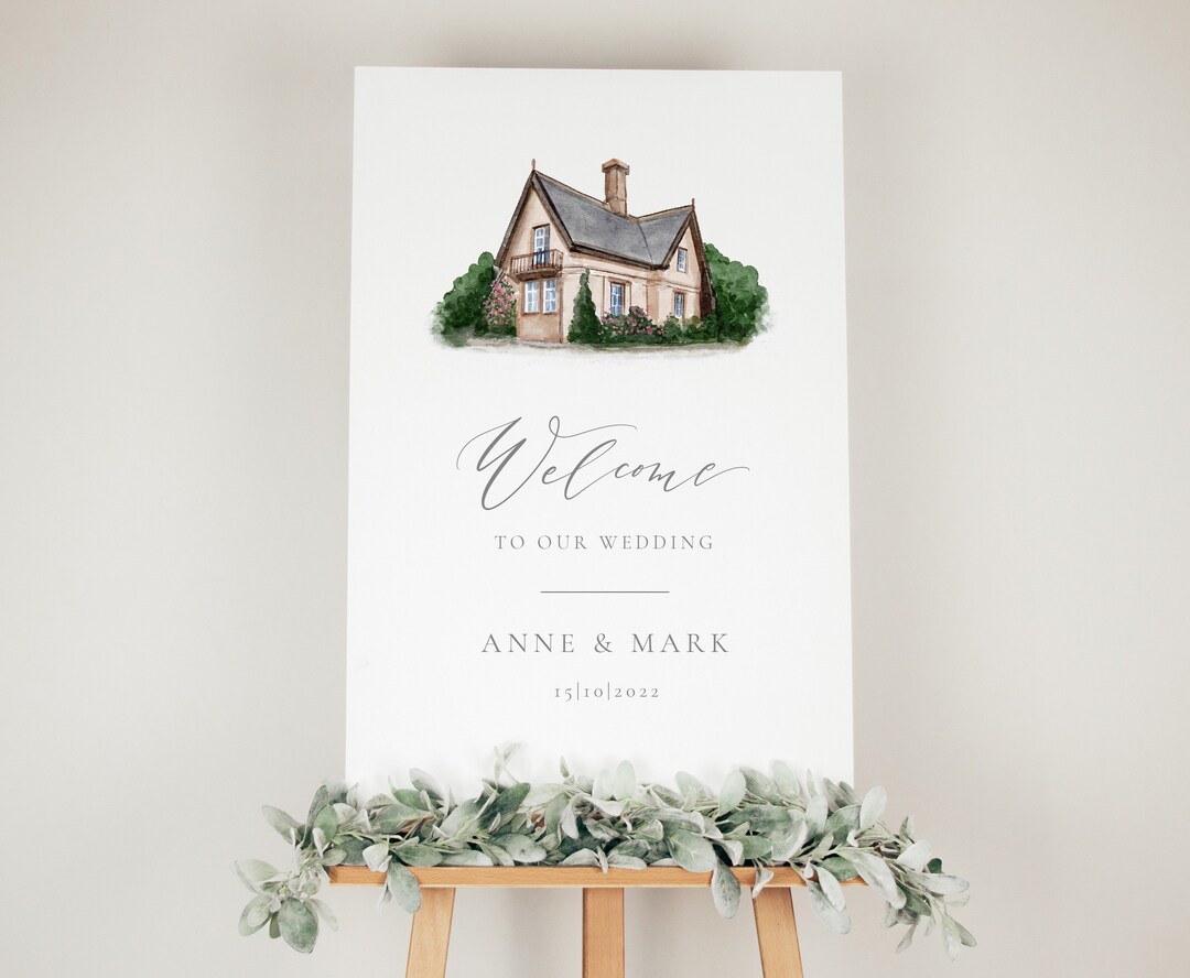 Wedding Welcome Sign | Welcome Wedding Sign With Venue | Large Wedding ...