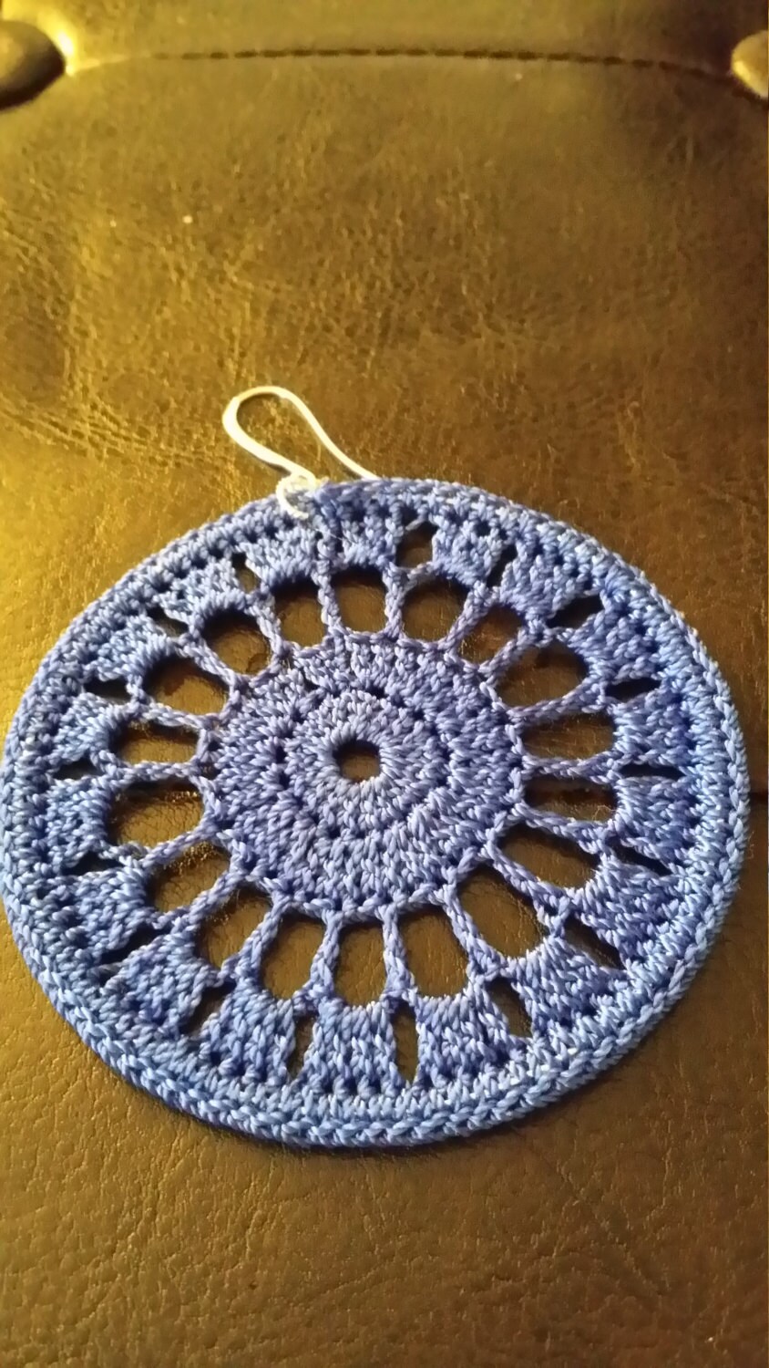 Sterling Silver Nylon Thread Crochet Hoop Earrings. Great Gift for Her ...