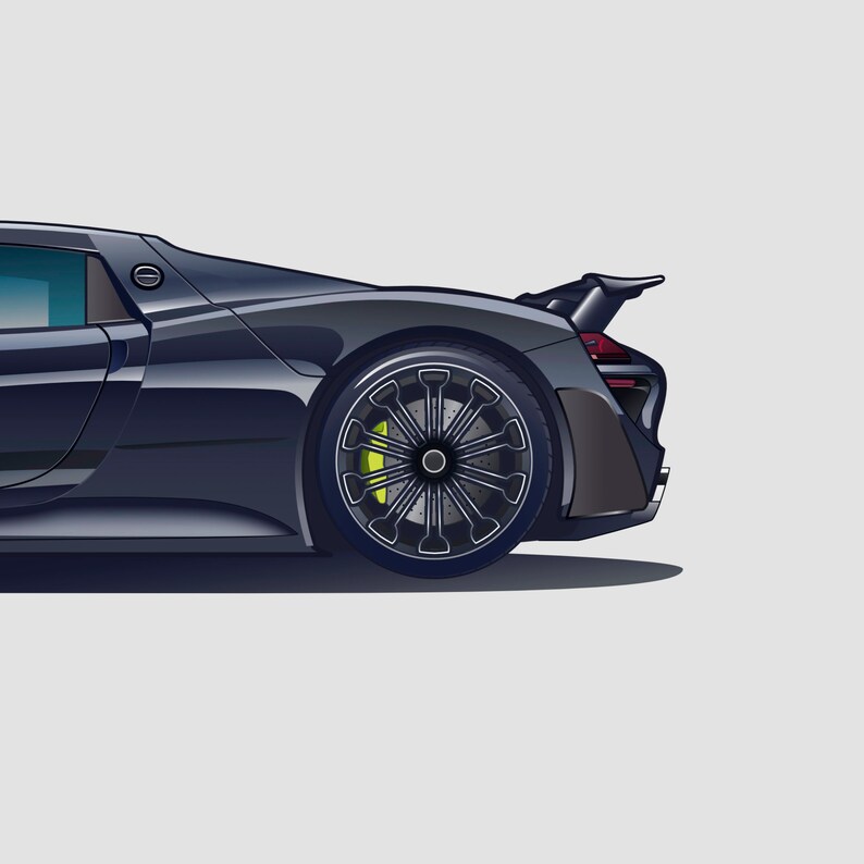 918 Hypercar Poster Car Print Supercar Art - Etsy