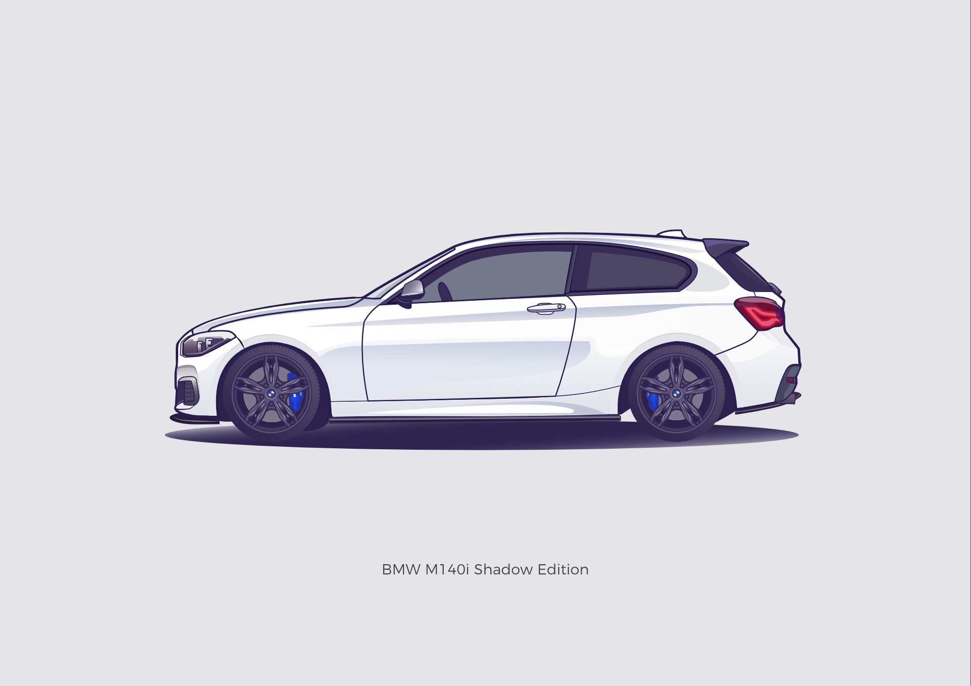 M140i Hot Hatch 3 Door Car Poster Performance Car Print | Etsy