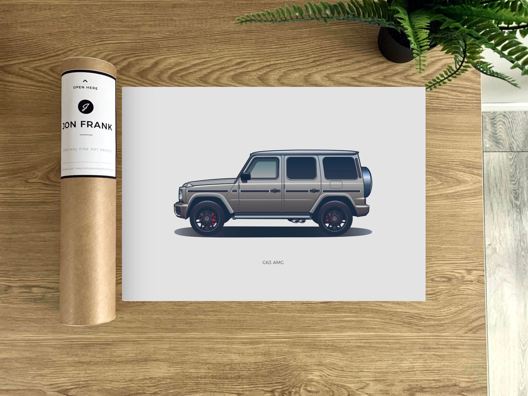 G63 AMG SUV Car Poster Illustrated Car Print | Etsy UK