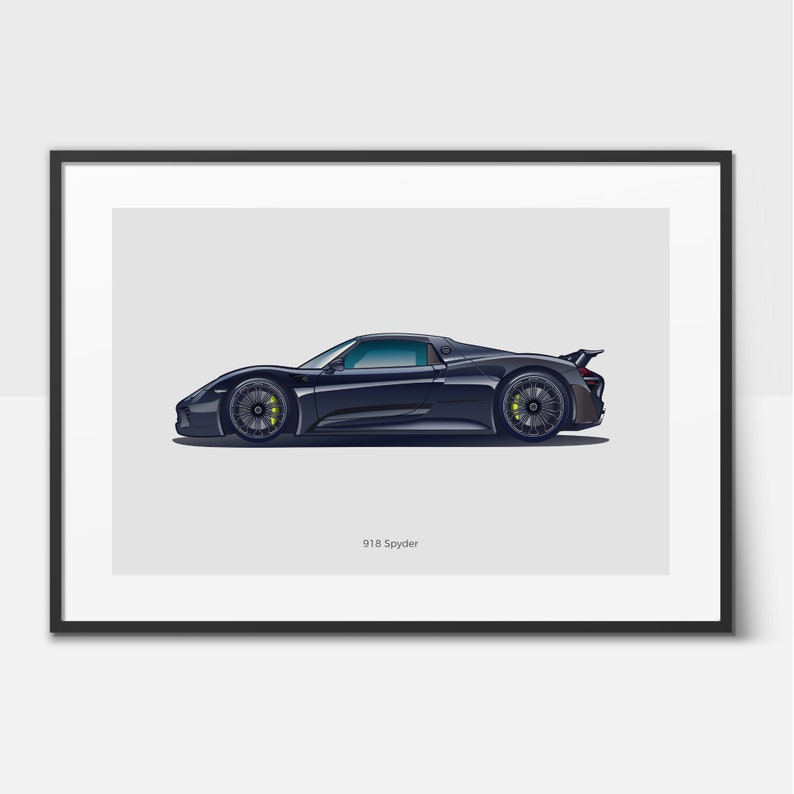 918 Hypercar Poster Car Print Supercar Art - Etsy