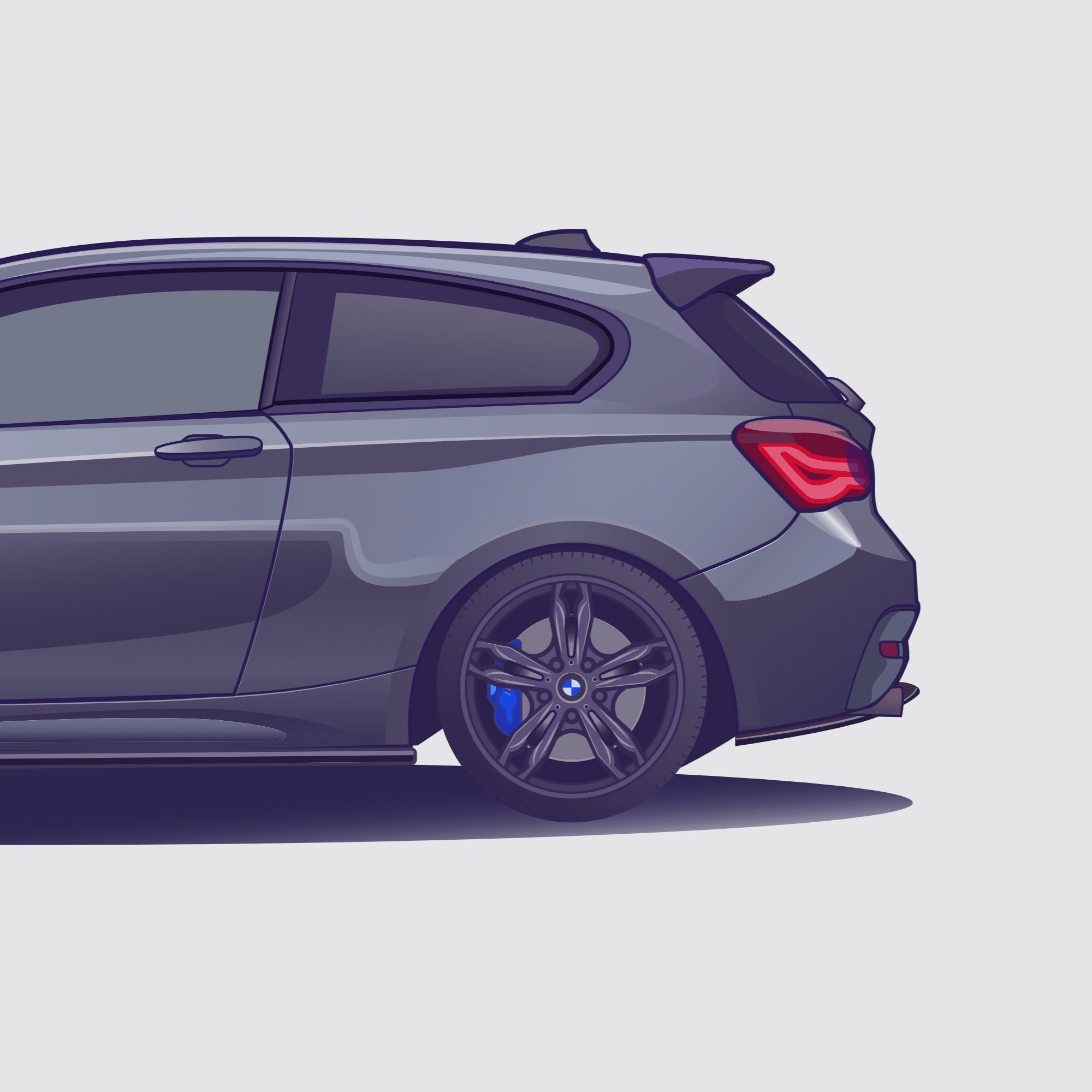 M140i Hot Hatch 3 Door Car Poster Performance Car Print | Etsy