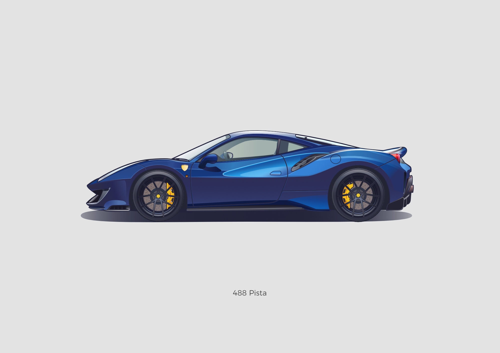 488 Car Poster, Supercar Print - Etsy