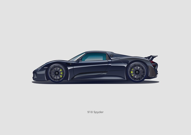 918 Hypercar Poster Car Print Supercar Art - Etsy