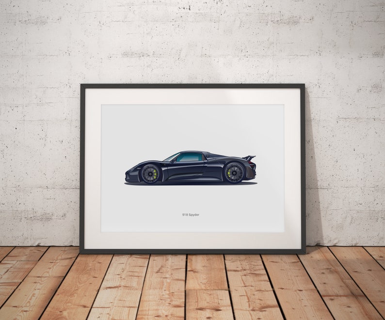 918 Hypercar Poster Car Print Supercar Art - Etsy
