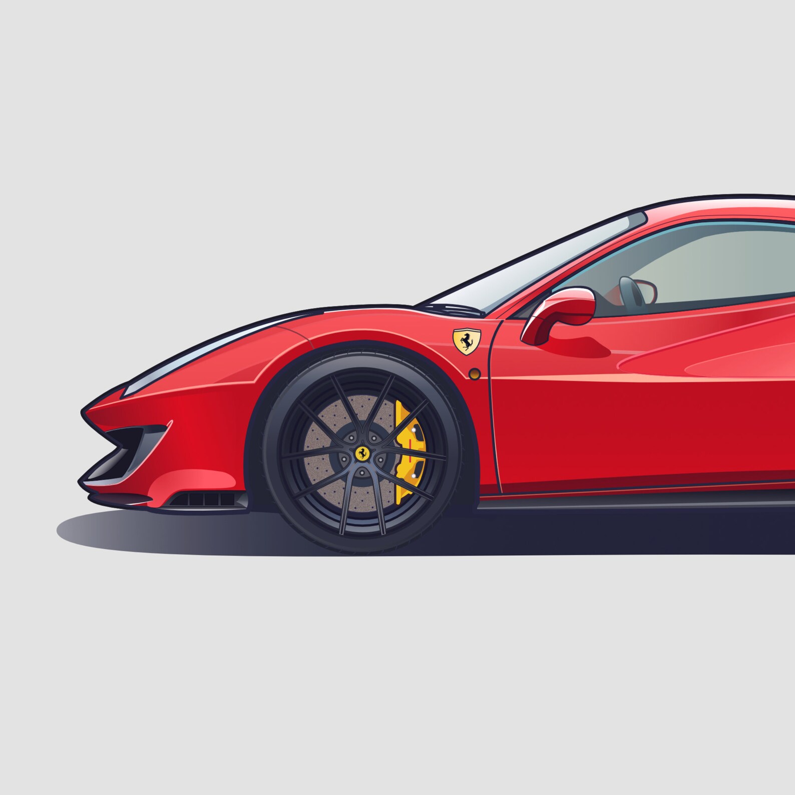 488 Car Poster, Supercar Print - Etsy