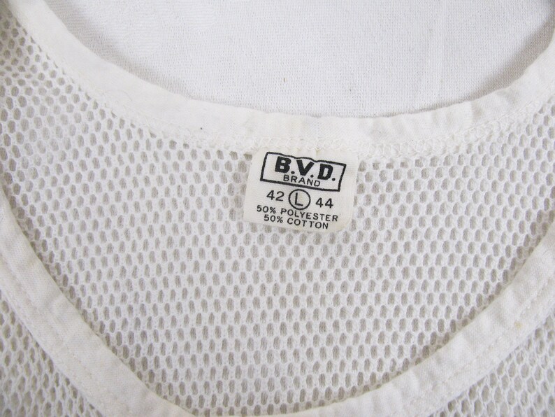 Iconic and Rare 1970s-80s B.V.D. Mesh Sleeveless Shirt With - Etsy