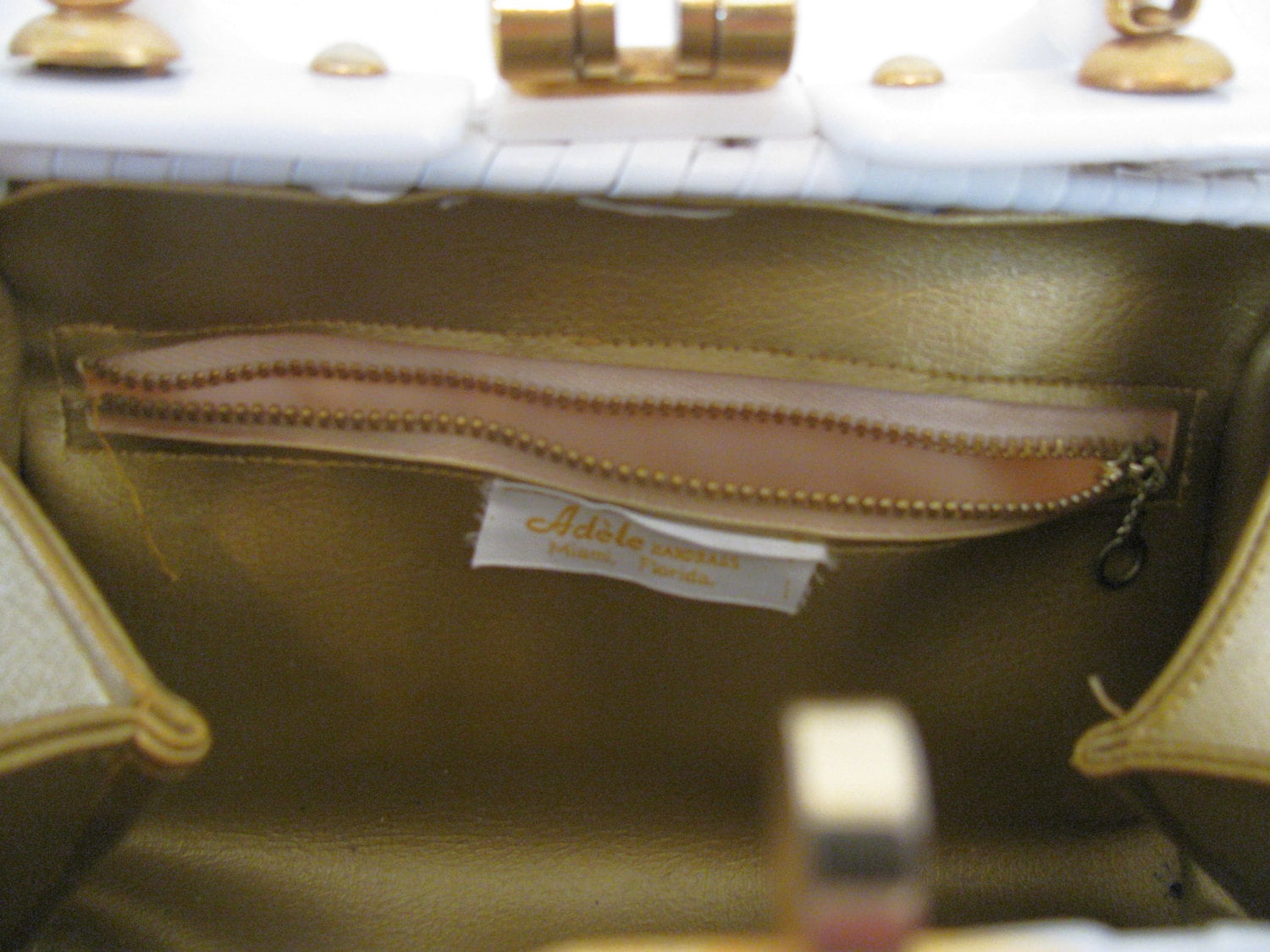 Adele Miami Vintage 1950s Box Frame Wicker Purse With Large, Colorful ...