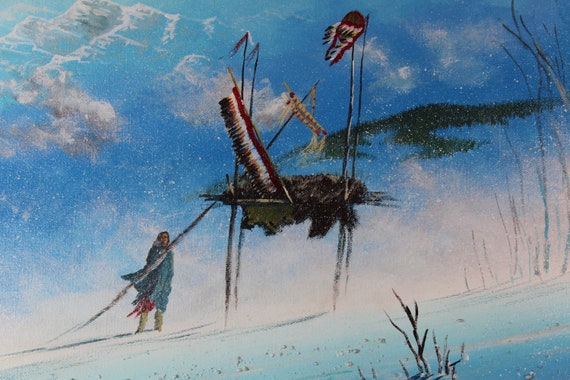 Original Oil on Canvas the Last Goodbye by Navajo | Etsy