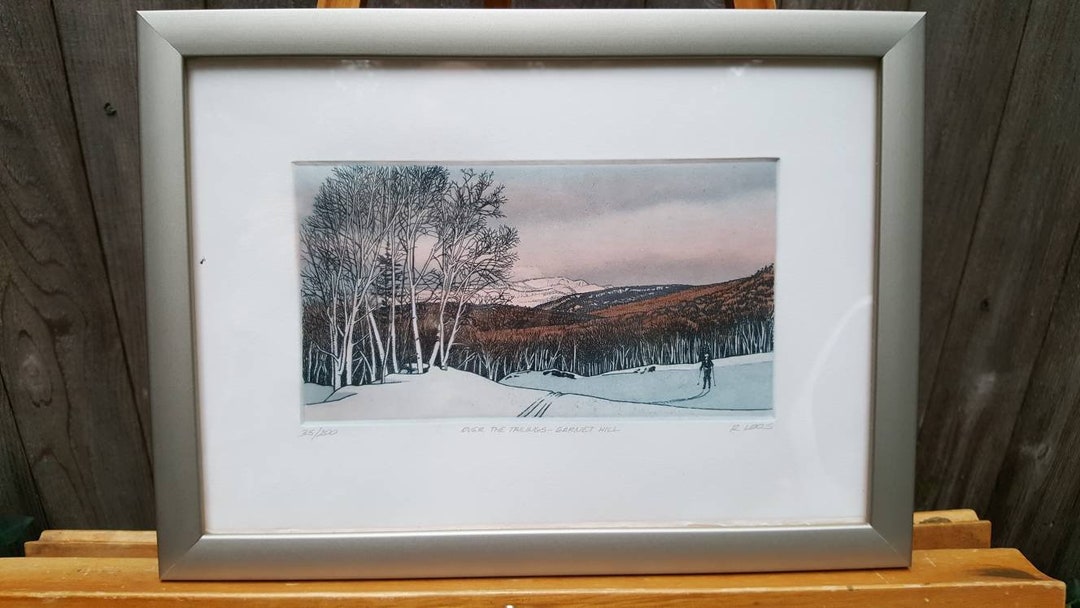 Original Signed & Numbered Colored Etching "over the Trailings-garnet ...