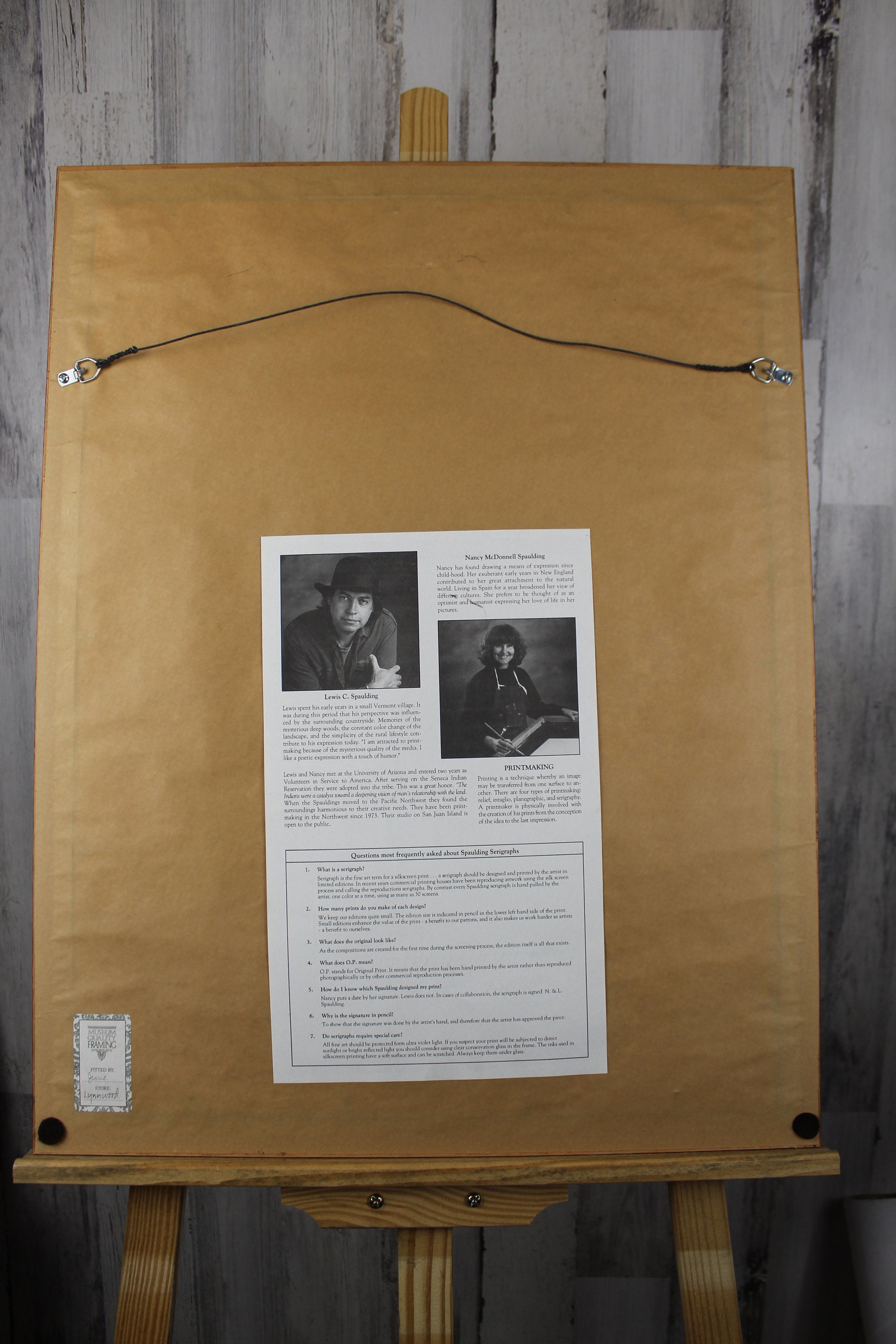 Beautiful Serigraph by Nancy Spaulding Signed & Numbered 9/92 Westeria ...