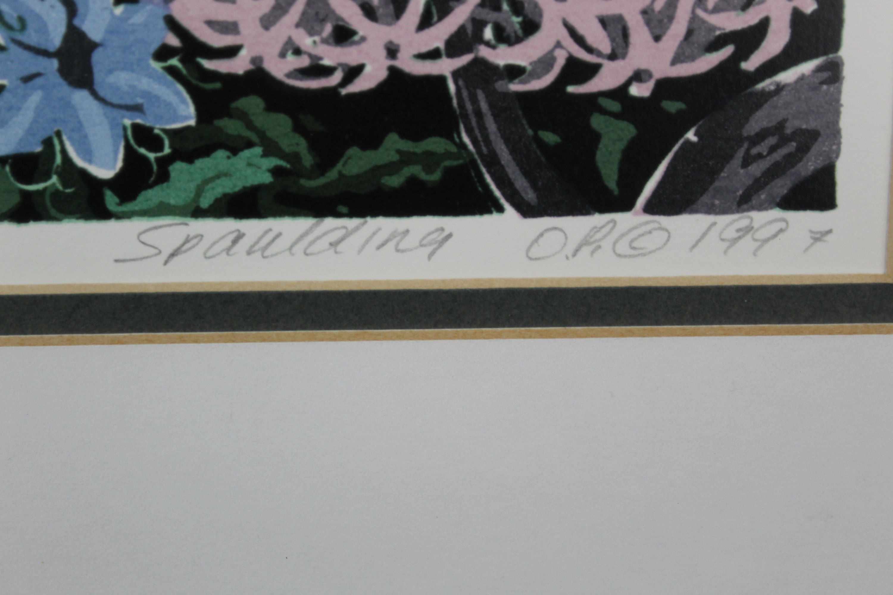 Beautiful Serigraph by Nancy Spaulding Signed & Numbered 9/92 Westeria ...