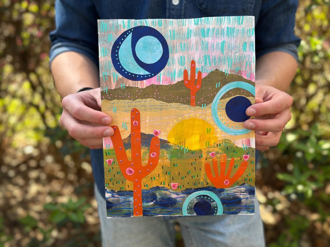 Modern Art Original Handmade Paper Collage - Etsy