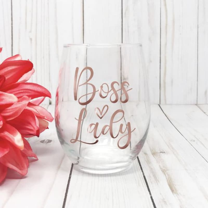 Boss Lady Wine Glass - Etsy