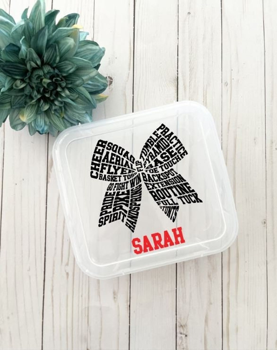 Personalized Cheer Bow Case, Cheerleader Bow Case, Cheer Bow Box, Cheer ...