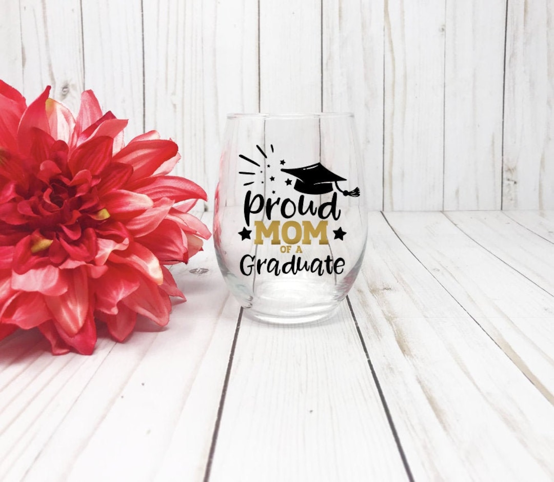 Proud Mom of Graduate, Proud Mom Gift, Graduation Gift, Graduation Wine ...