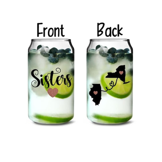 Sister Beer Can Glass Best Friend Gift Sister Birthday Gift - Etsy