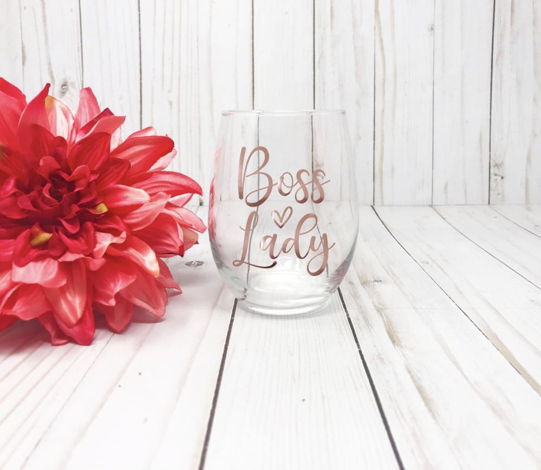 Boss Lady Wine Glass, Boss Lady Gift, Gift Idea for Her, Female Boss ...