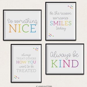 Kindness Classroom Printables / DIGITAL Set of 4 / Classroom Decor ...