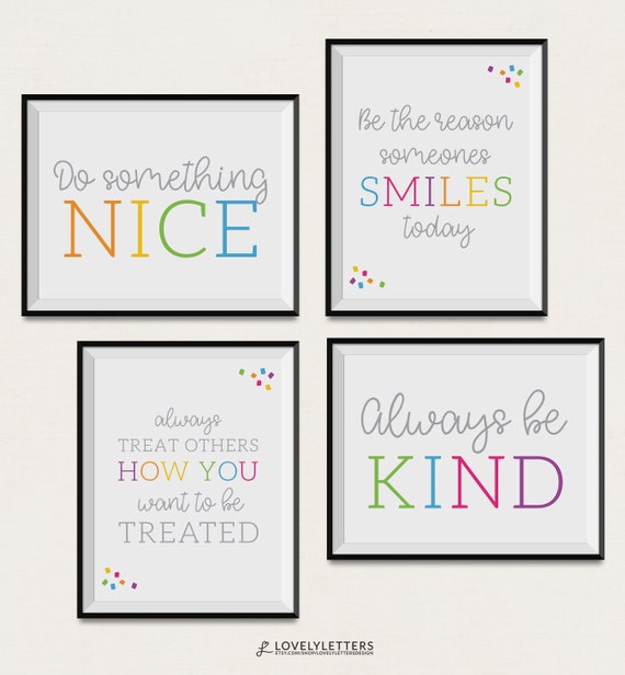 Kindness Classroom Printables / DIGITAL Set of 4 / Classroom Decor ...