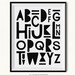 Alphabet Printable / Alphabet Print / DIGITAL / Monochrome Alphabet ...