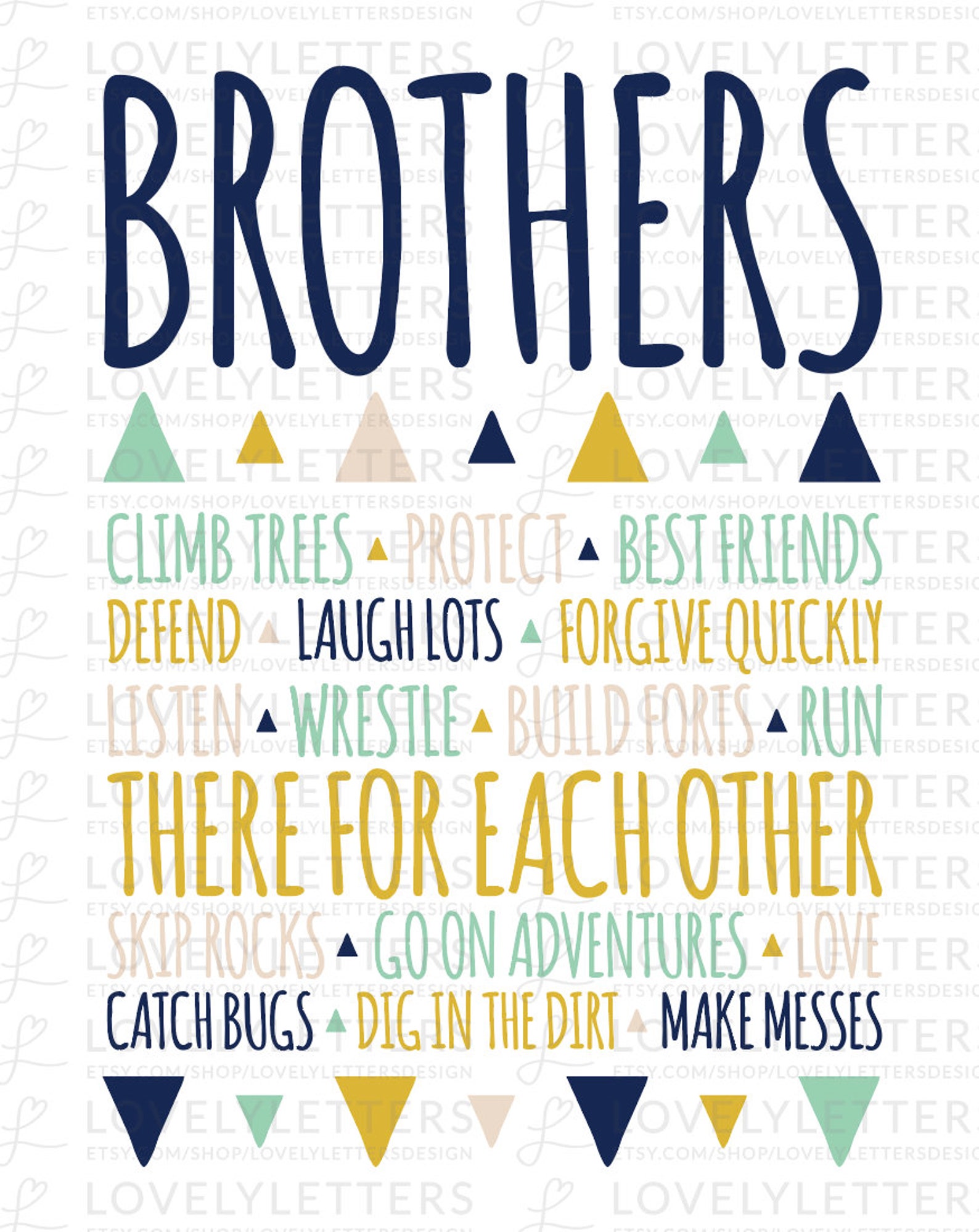 Brothers Print / Brothers Sign / DIGITAL / Brother Print / - Etsy