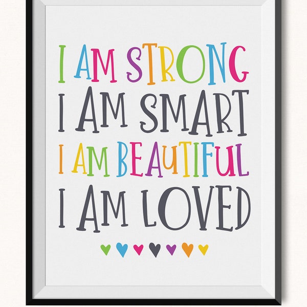 I Am Beautiful Print - Etsy