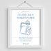 Blue Bathroom Sign Printable, Bathroom Sign, Airbnb Bathroom Sign, Blue ...